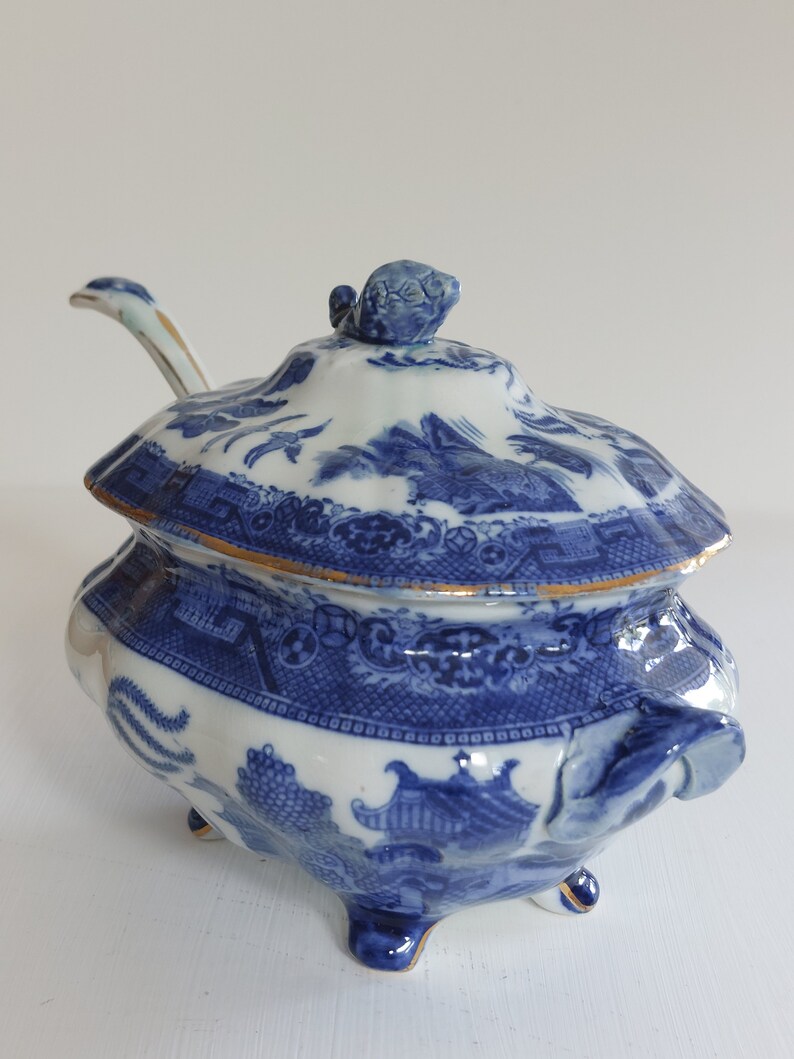Rare Antique Booths Silicon China "davenport Willow" Pattern Small ...