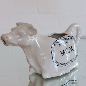 Frederick Rathbone Burgess Middleport White + Black Cow Milk Jug ...