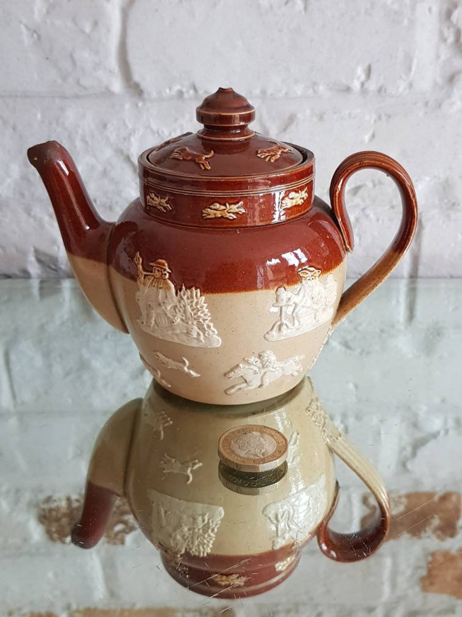 Antique 3 Pieces MINIATURE Tea Set doulton Lambeth - Etsy