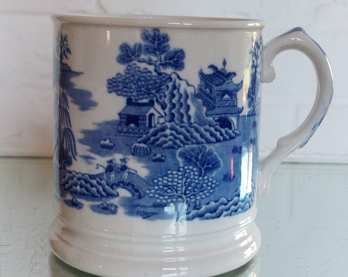 Mason's Ironstone Oversize LARGE willow Pattern Mug/ Tankard C1920 - Etsy