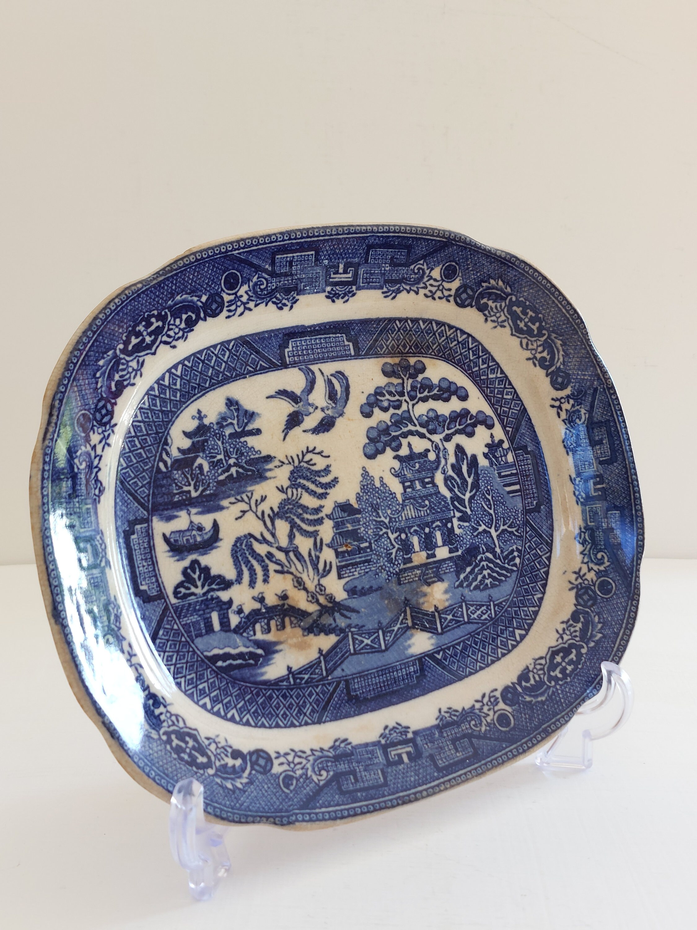 Divine Antique Willow Pattern Plate- Platter C1800 - Etsy