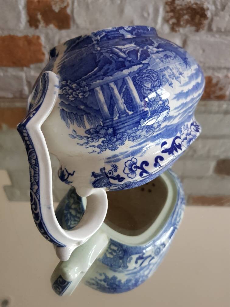 RARE booths Ceramic Teapot old Blue - Etsy UK