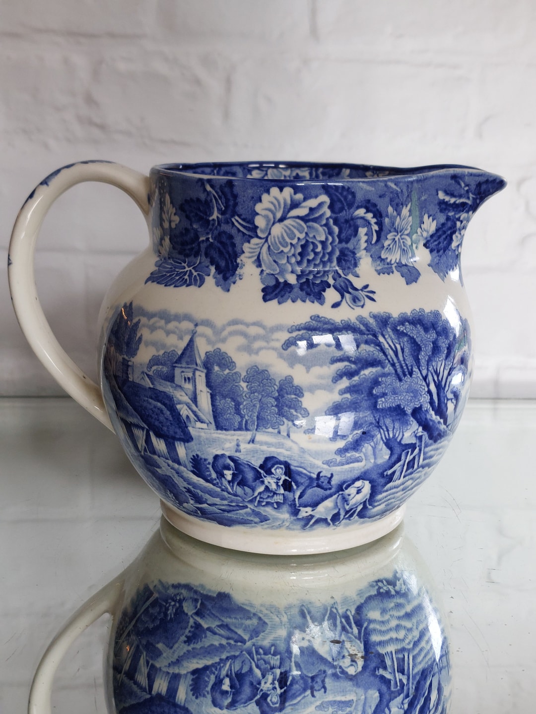 Enoch Woods Ware "english Scenery" Large Jug- Pitcher C1930 - Etsy