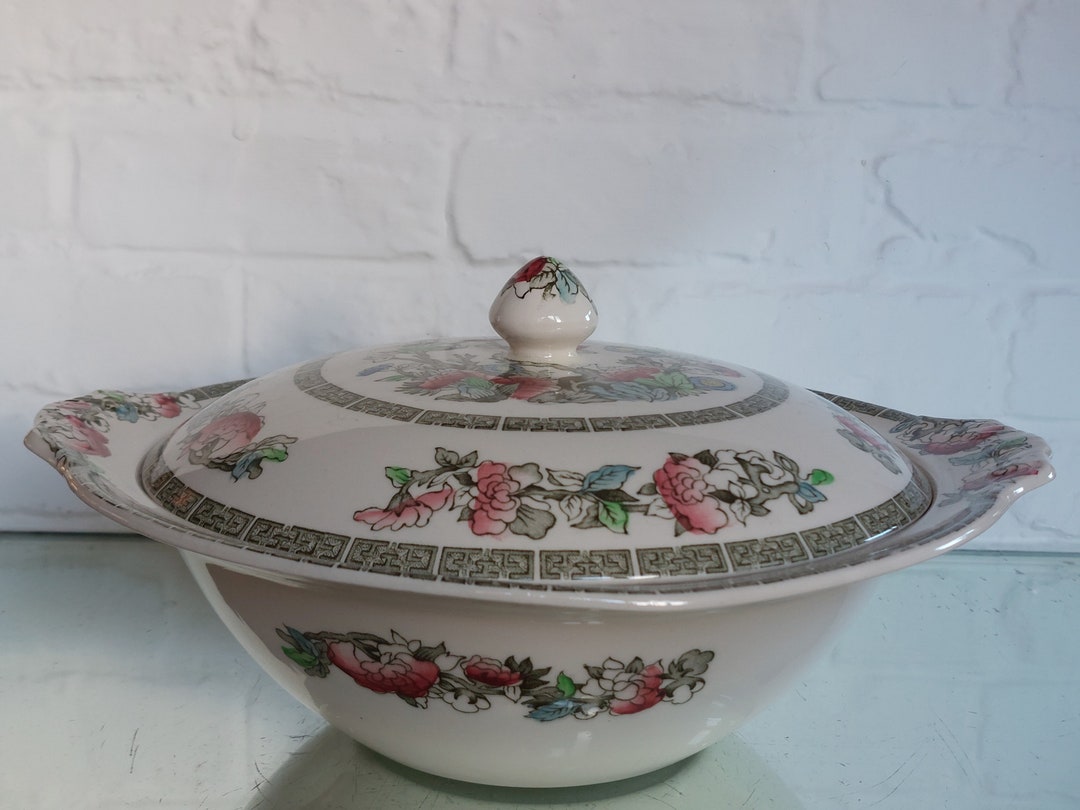 Vintage Johnson Bros England "indian Tree" Pattern LARGE Lidded Tureen ...
