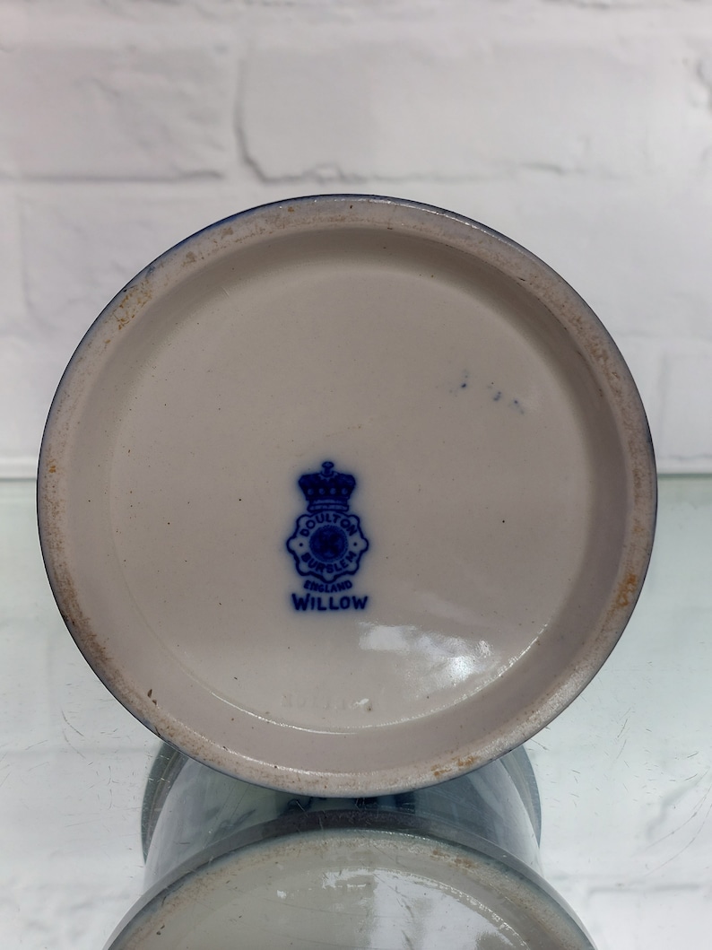 RARE Doulton Burslem willow Pattern Lidded Tobacco - Etsy