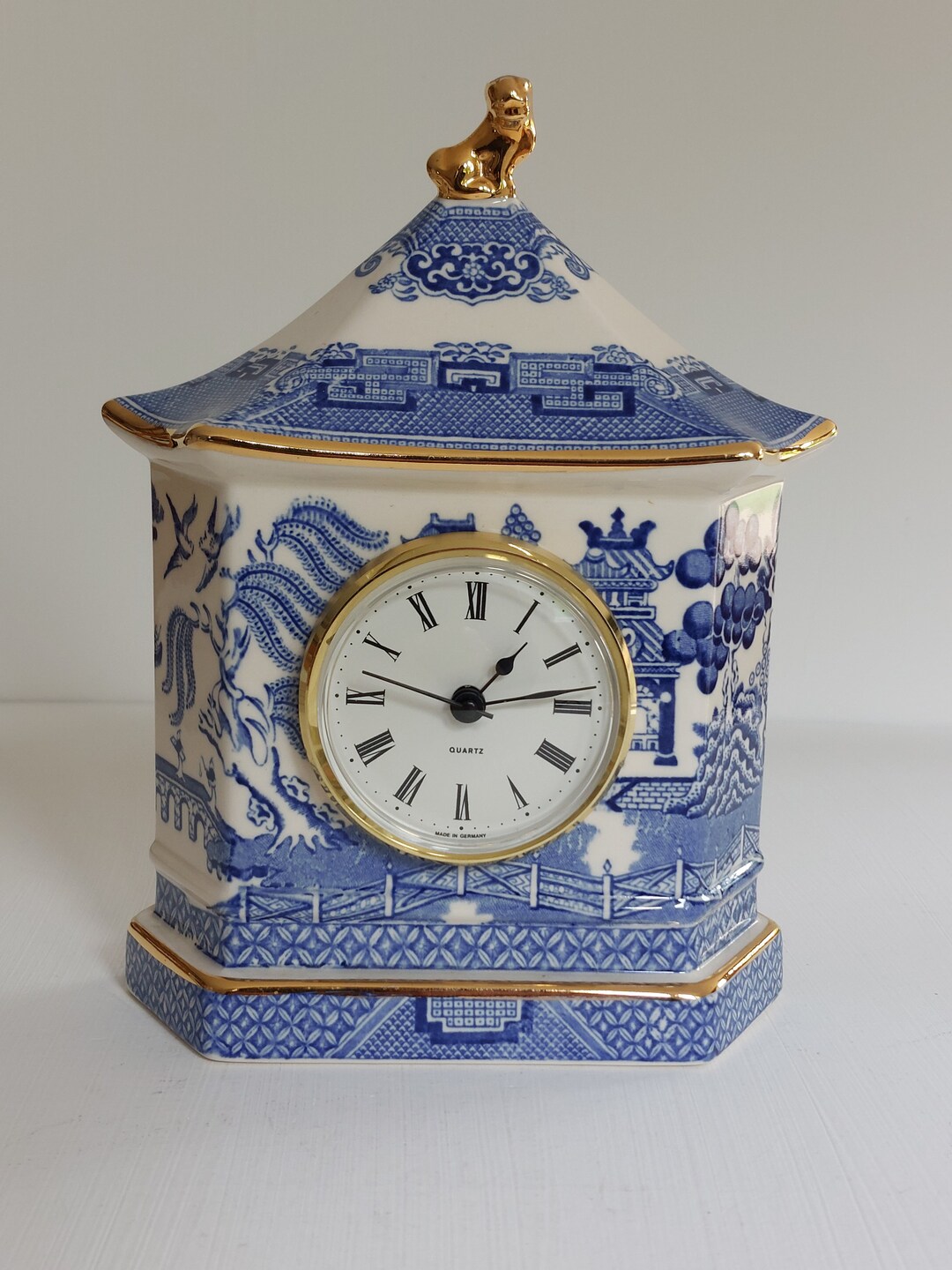 Rare "the Wedgwood Willow Pattern Clock" Danbury Mint 1996- Perfect ...