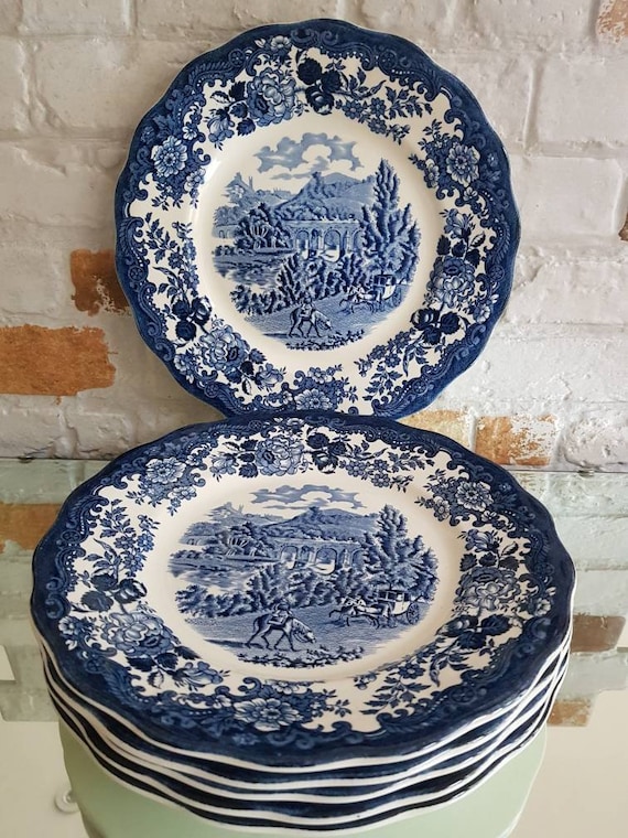 Royal Worcester Ltd palissy 1790 Avon Scenes - Etsy UK