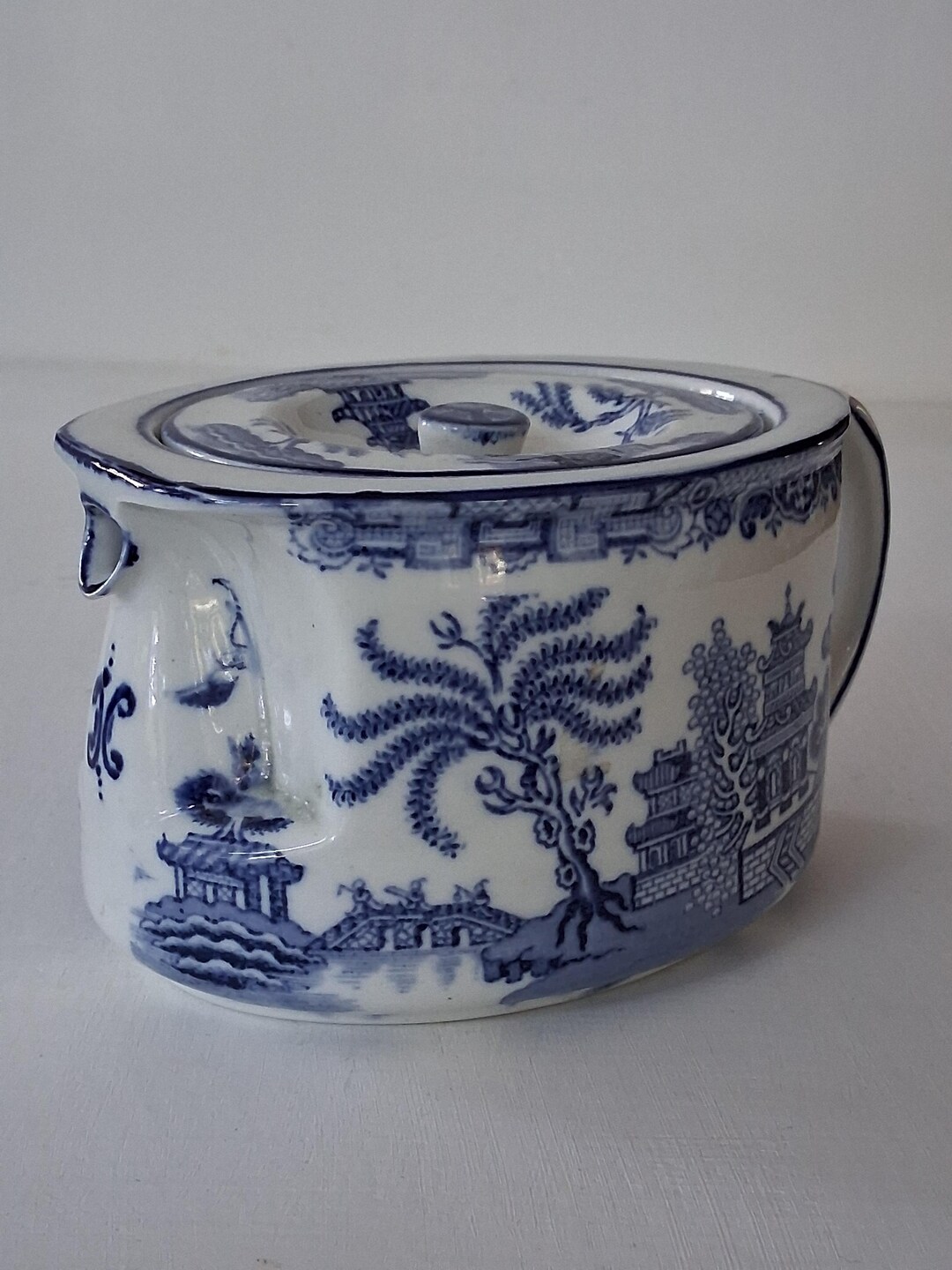 Antique Gibson & Sons Willow Pattern Teapot, Burslem England, C1920 - Etsy
