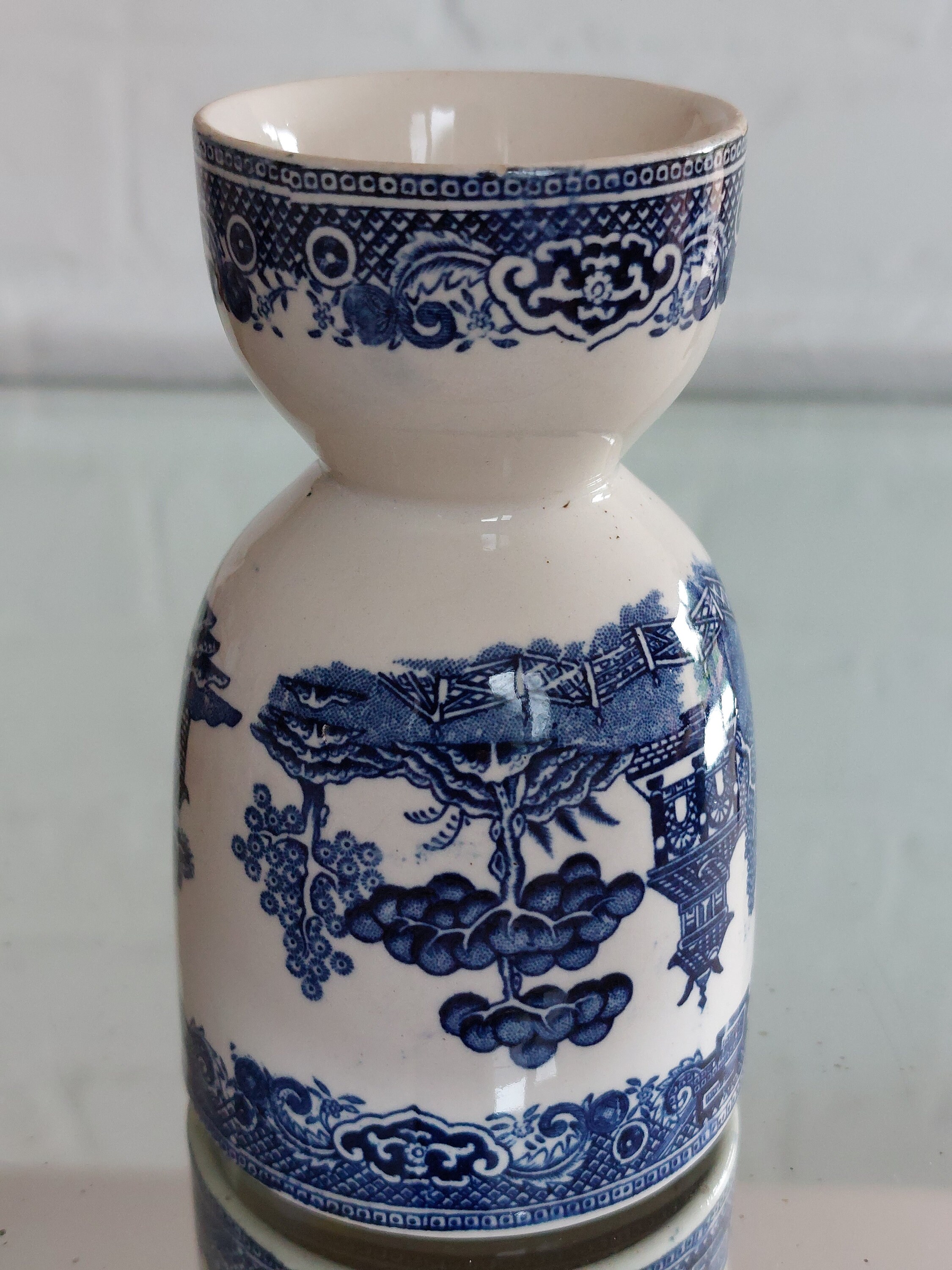 Antique Blue White willow Pattern Double Ended - Etsy