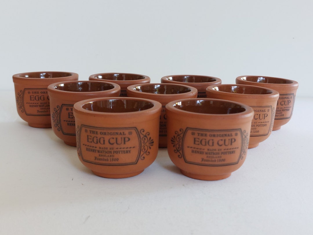 Henry Watson Pottery Terracotta 9 X Egg Cups the Original Suffolk ...