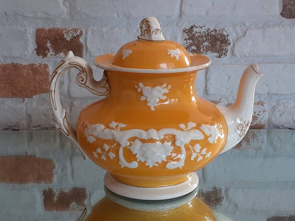 Rare Antique Large Yellow George Jones & Sons | Etsy