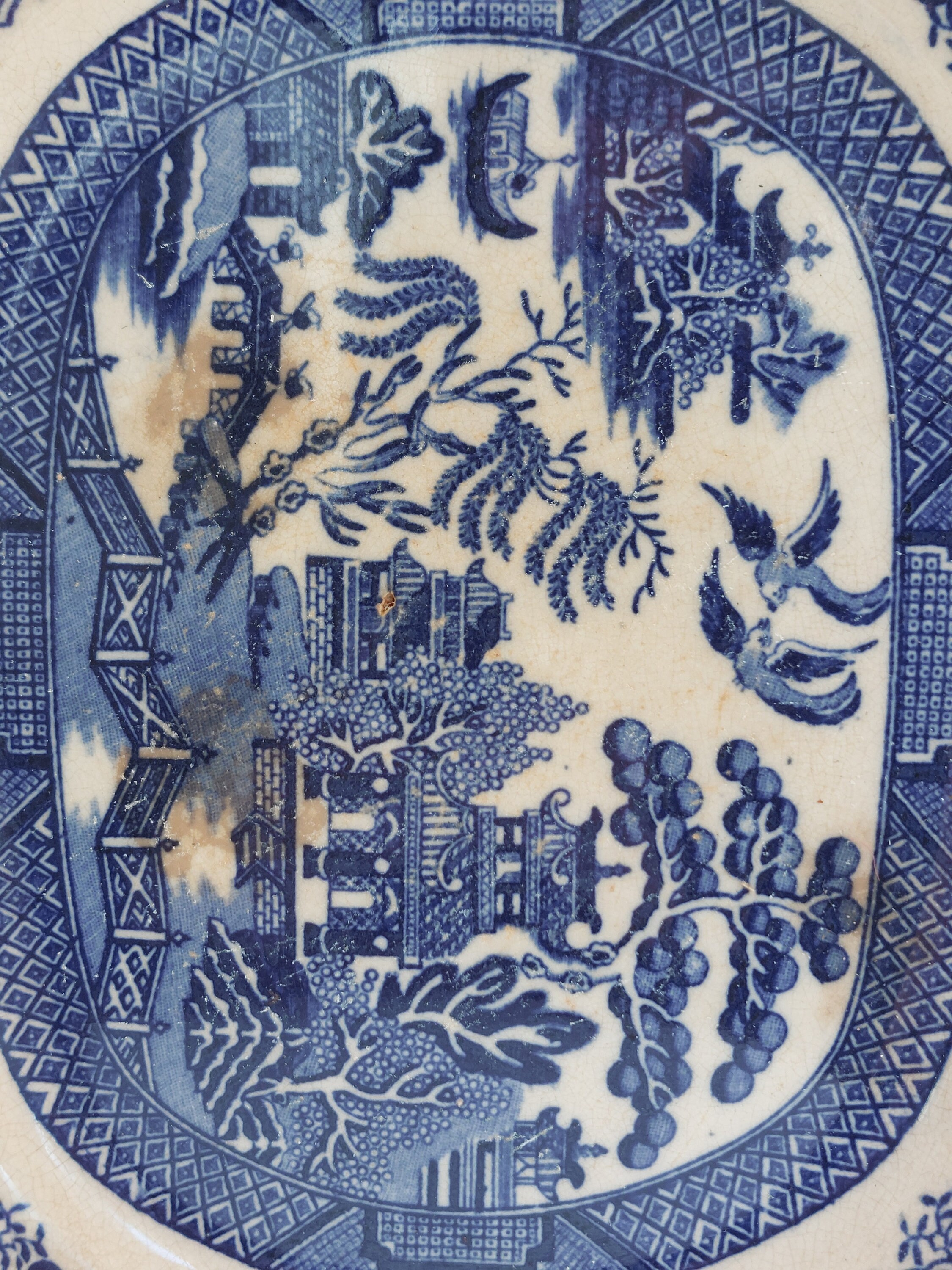 Divine Antique Willow Pattern Plate- Platter C1800 - Etsy