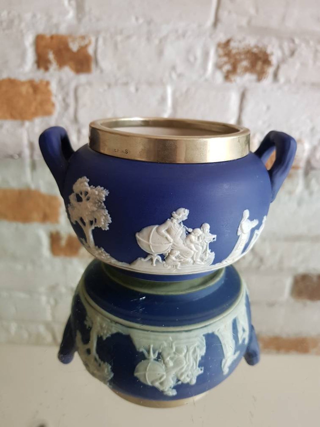 Vintage Adams Blue Jasperware Tunstall Bowl, 1936 - Etsy