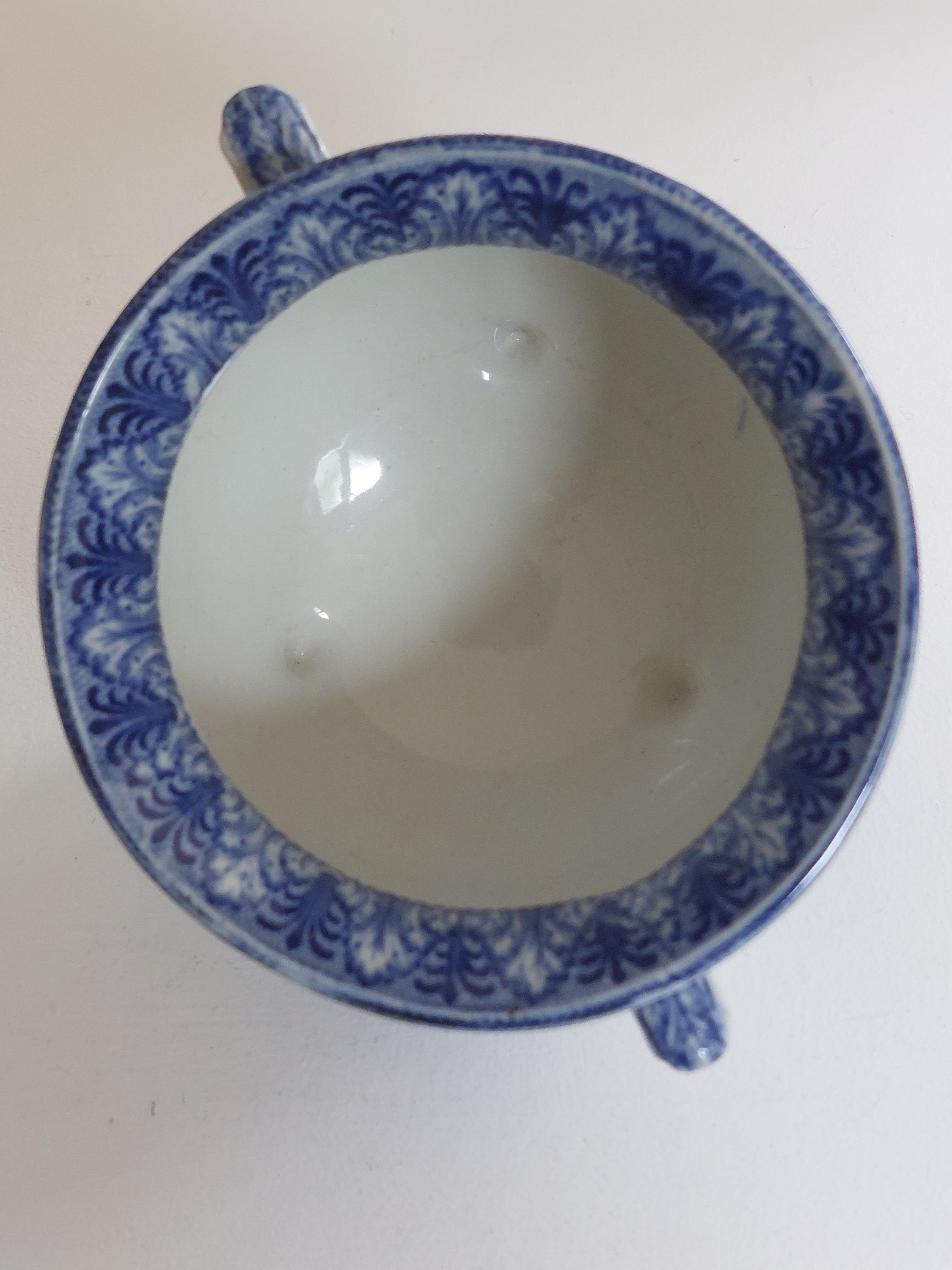 Rare Antique Cauldon England "chariot" Pattern Large Twin Handled Bowl ...