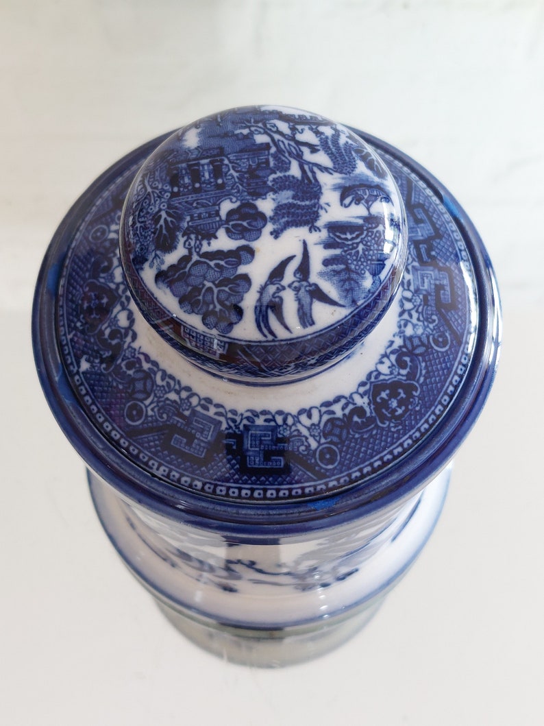RARE Doulton Burslem willow Pattern Lidded Tobacco - Etsy