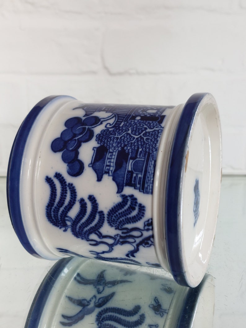 RARE Doulton Burslem willow Pattern Lidded Tobacco - Etsy