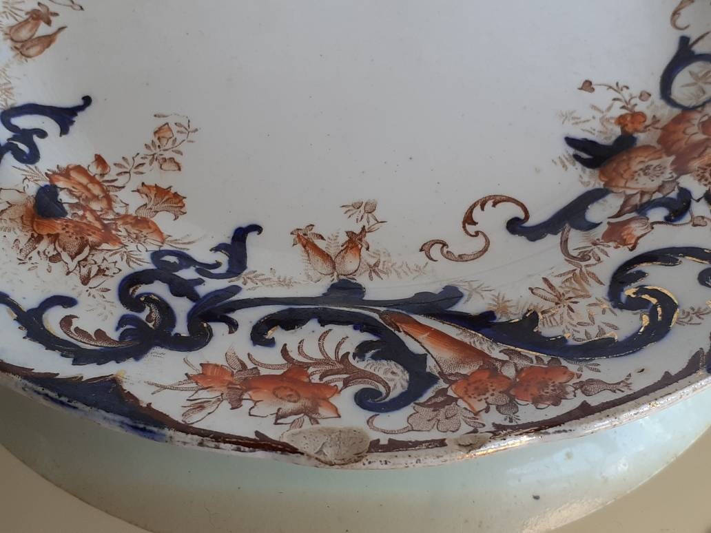 Rare Antique "melrose" Large Dinner Plate 10" - Etsy
