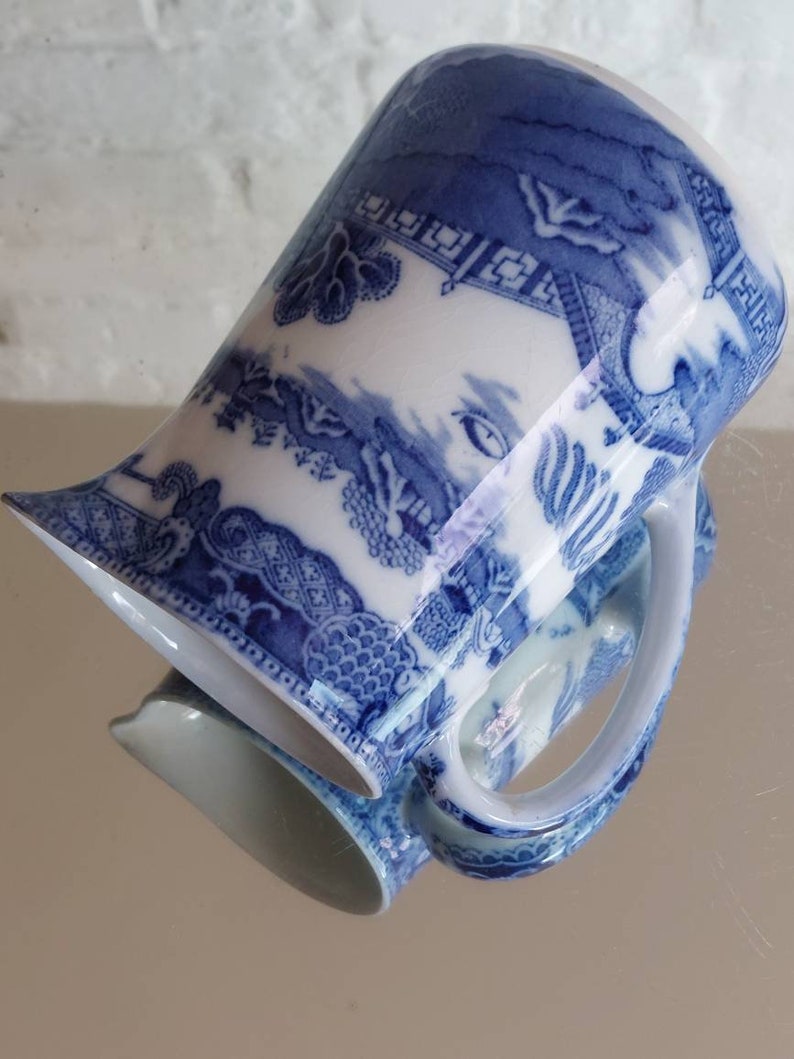 Antique Maling Pottery Blue & White Willow Pattern Small Jug - Etsy UK