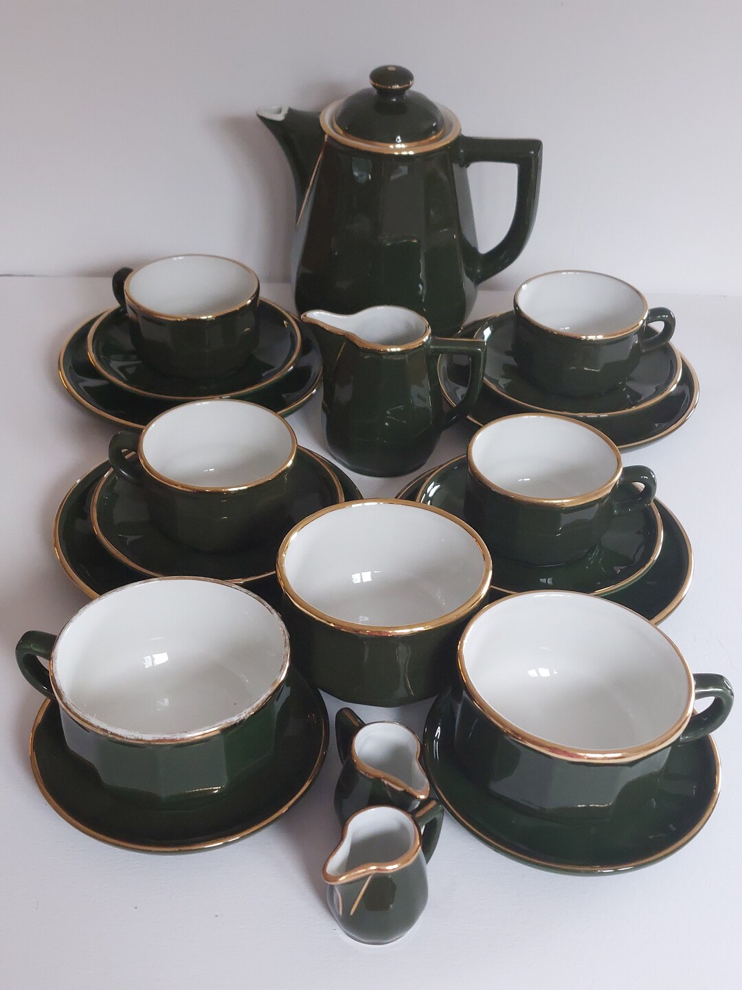 RARE Vintage Apilco Porcelaine France 22 Pieces Tea Coffee Set C1960 - Etsy UK