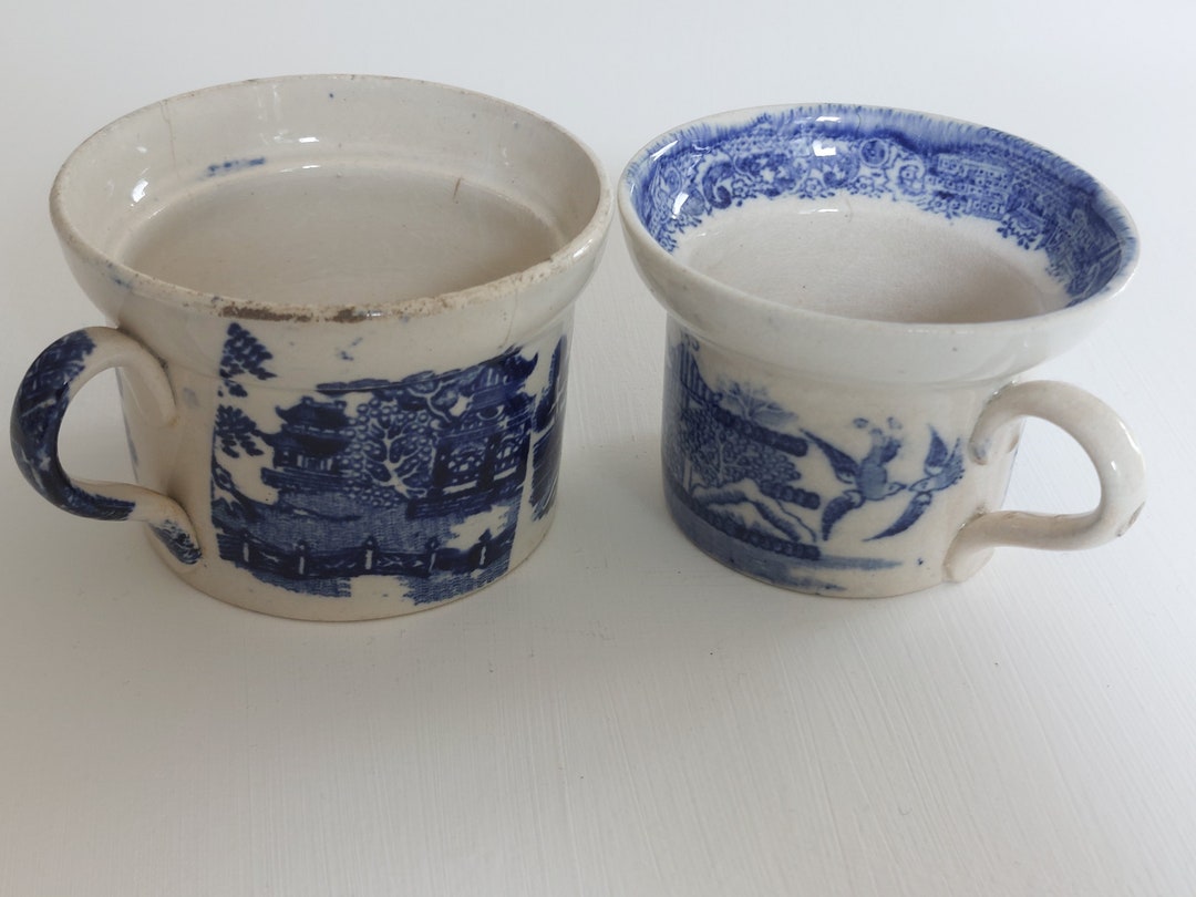 Rare Antique Willow Pattern Mismatched Pair Mustard Pots C1850 - Etsy