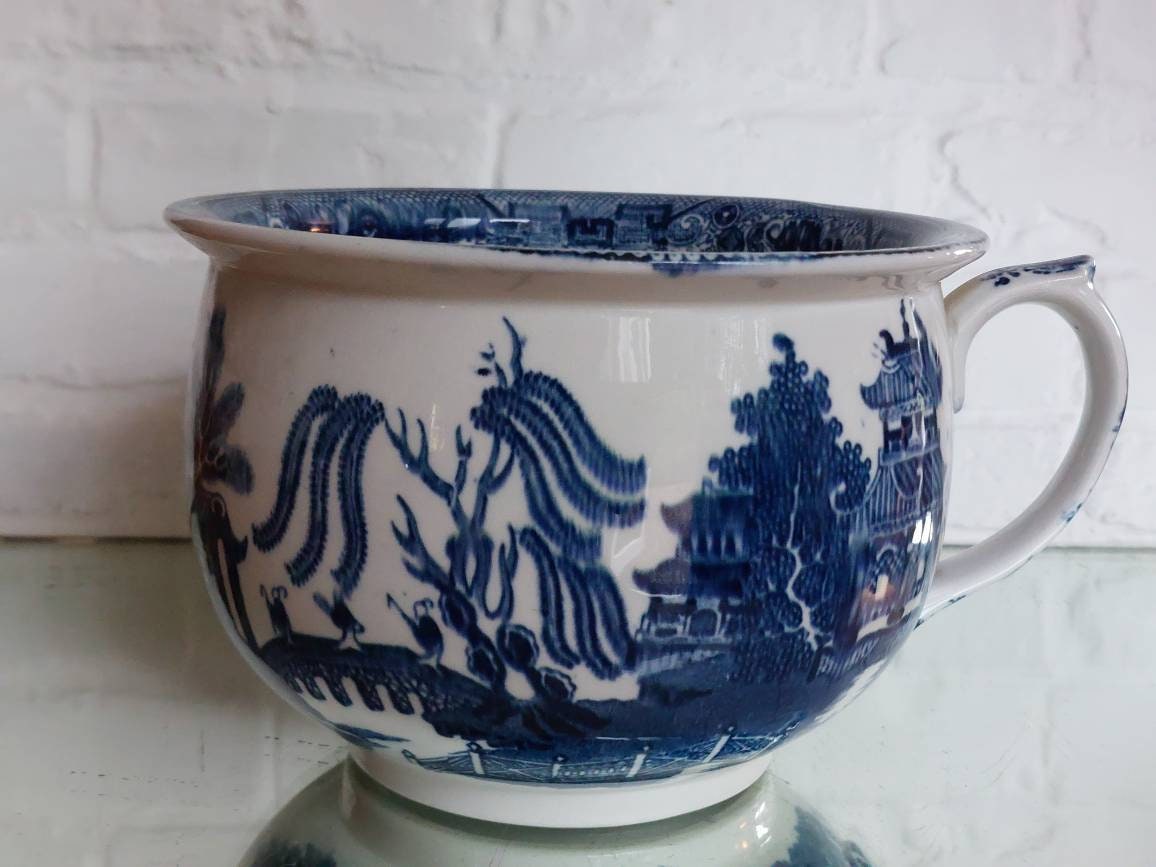 Rare Antique Maling cetem Ware Chamber Pot in | Etsy