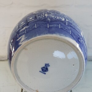 RARE Antique "minton" Flow Blue Willow Pattern Tea Caddy- Canister ...