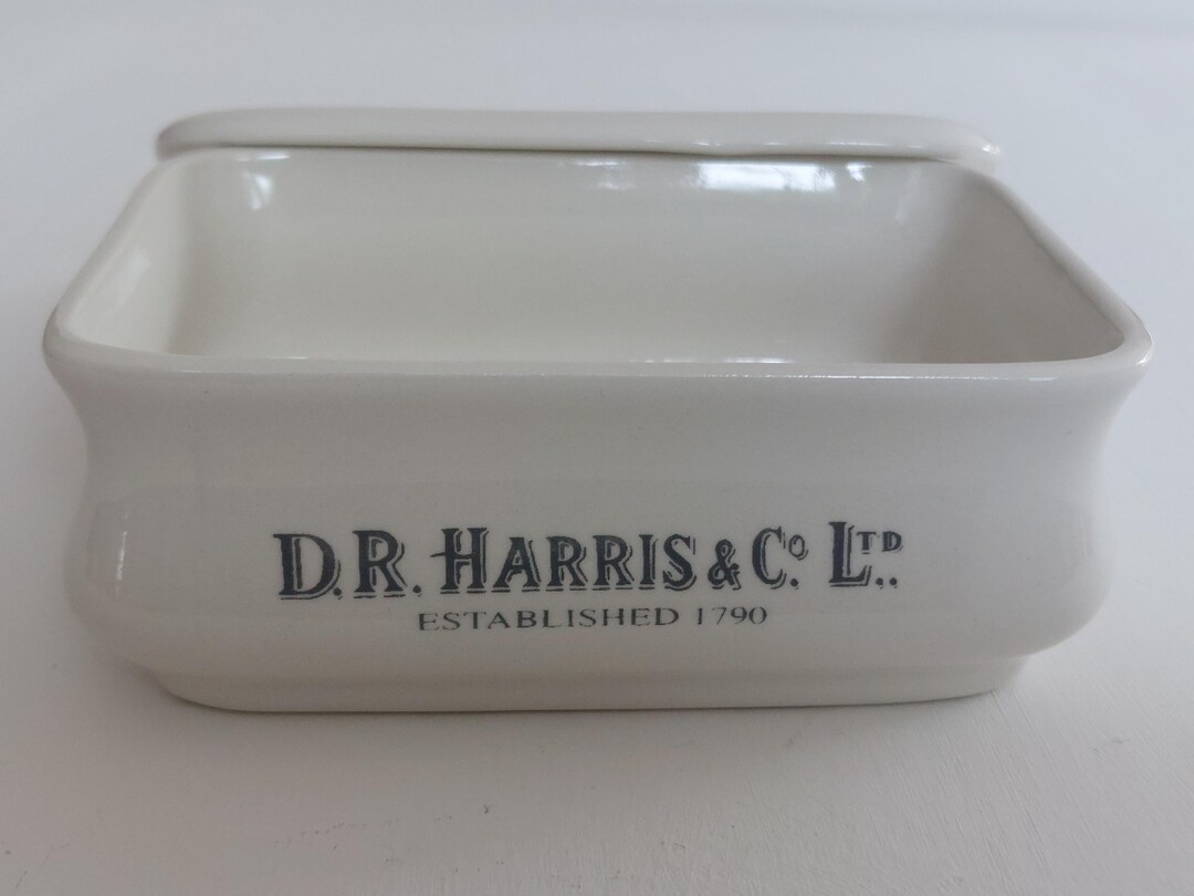 Rare Burleigh England D. R. Harris & Co Ltd Ceramic Two Parts Soap Dish ...
