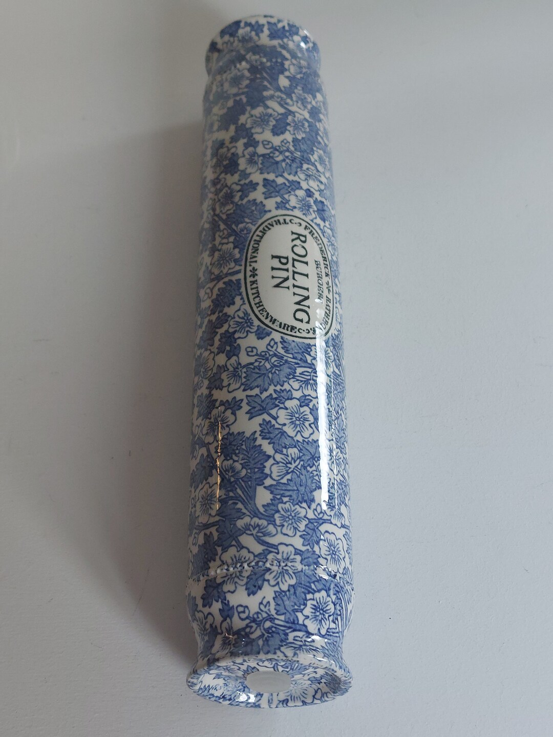 Very Rare Frederick Rathbone Burgess Blue Chintz Rolling Pin C1970 - Etsy
