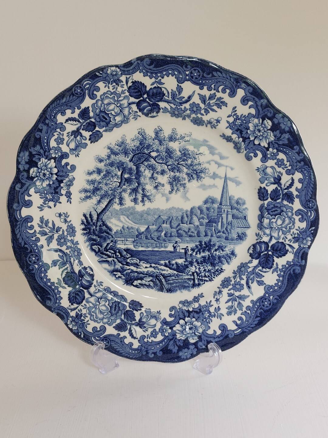 Royal Worcester 1790 Avon Scenes Palissy Large Dinner Plate Perfect ...
