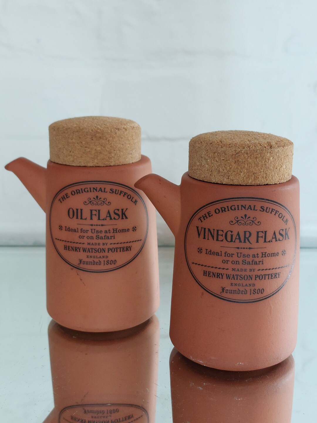 Rare Vintage Henry Watson the Original Suffolk Vinegar & Oil Flasks - Etsy