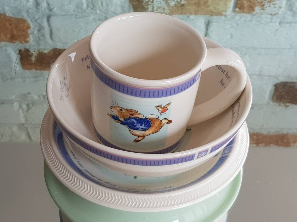 Wedgwood Peter Rabbit 3 Piece Set in Original Box Brand NEW | Etsy