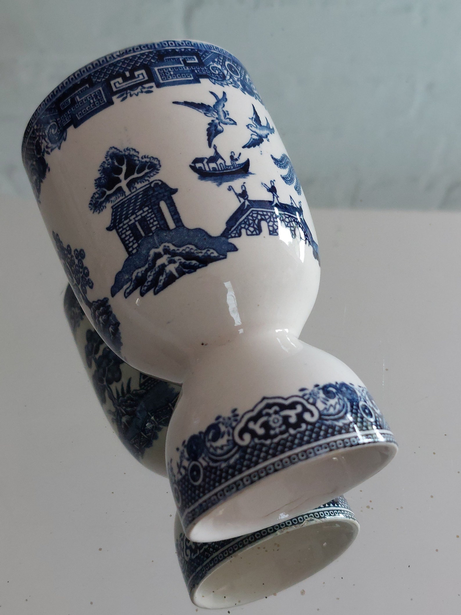 Antique Blue White willow Pattern Double Ended - Etsy