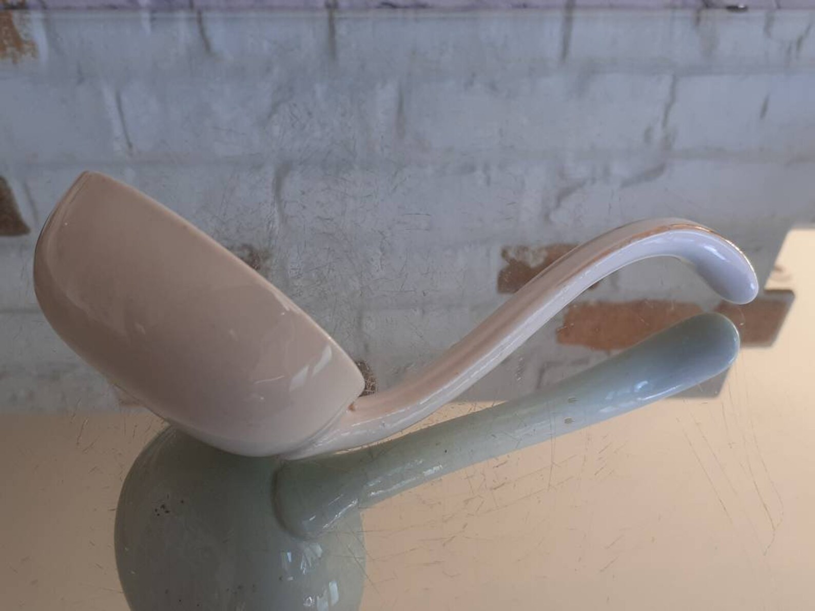 Vintage Ceramic Small Sauce Ladle With Printed Design & Gold - Etsy