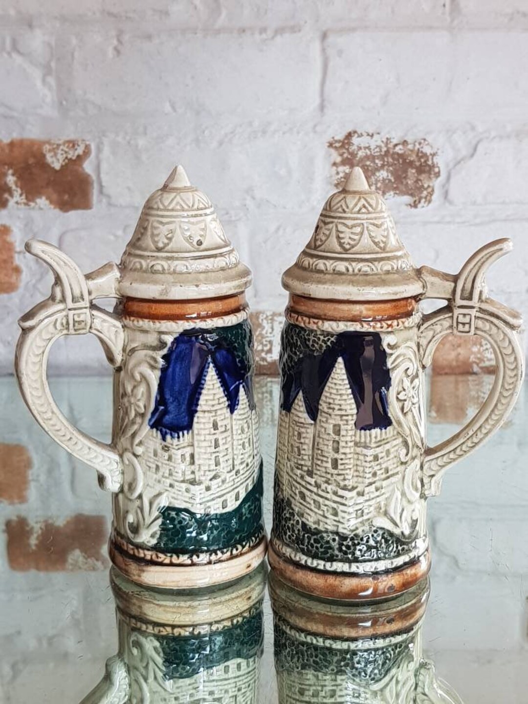 Vintage X-LARGE "stein" Salt and Pepper Pots! 5.9" Inches Tall - Etsy