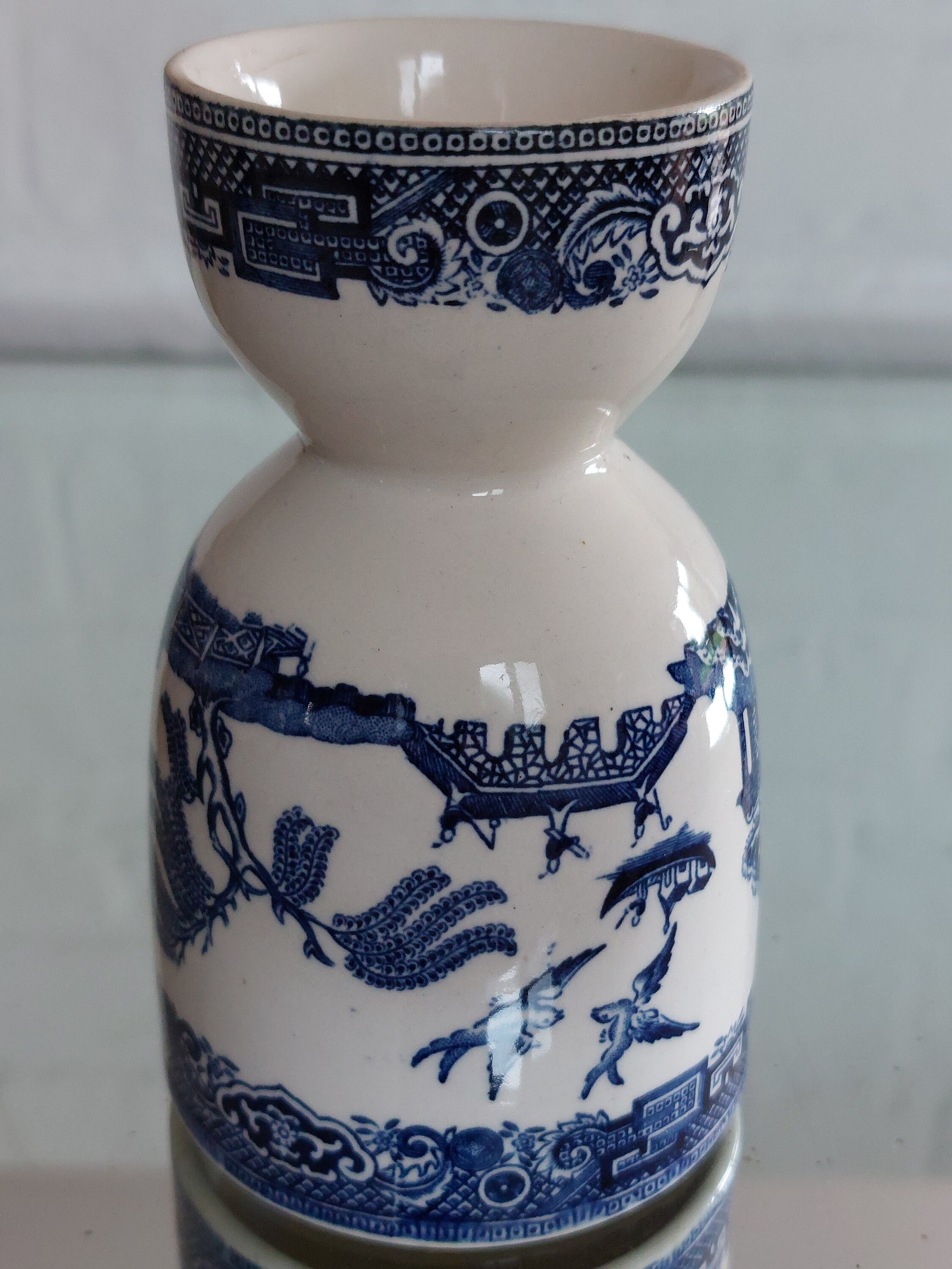 Antique Blue White willow Pattern Double Ended - Etsy