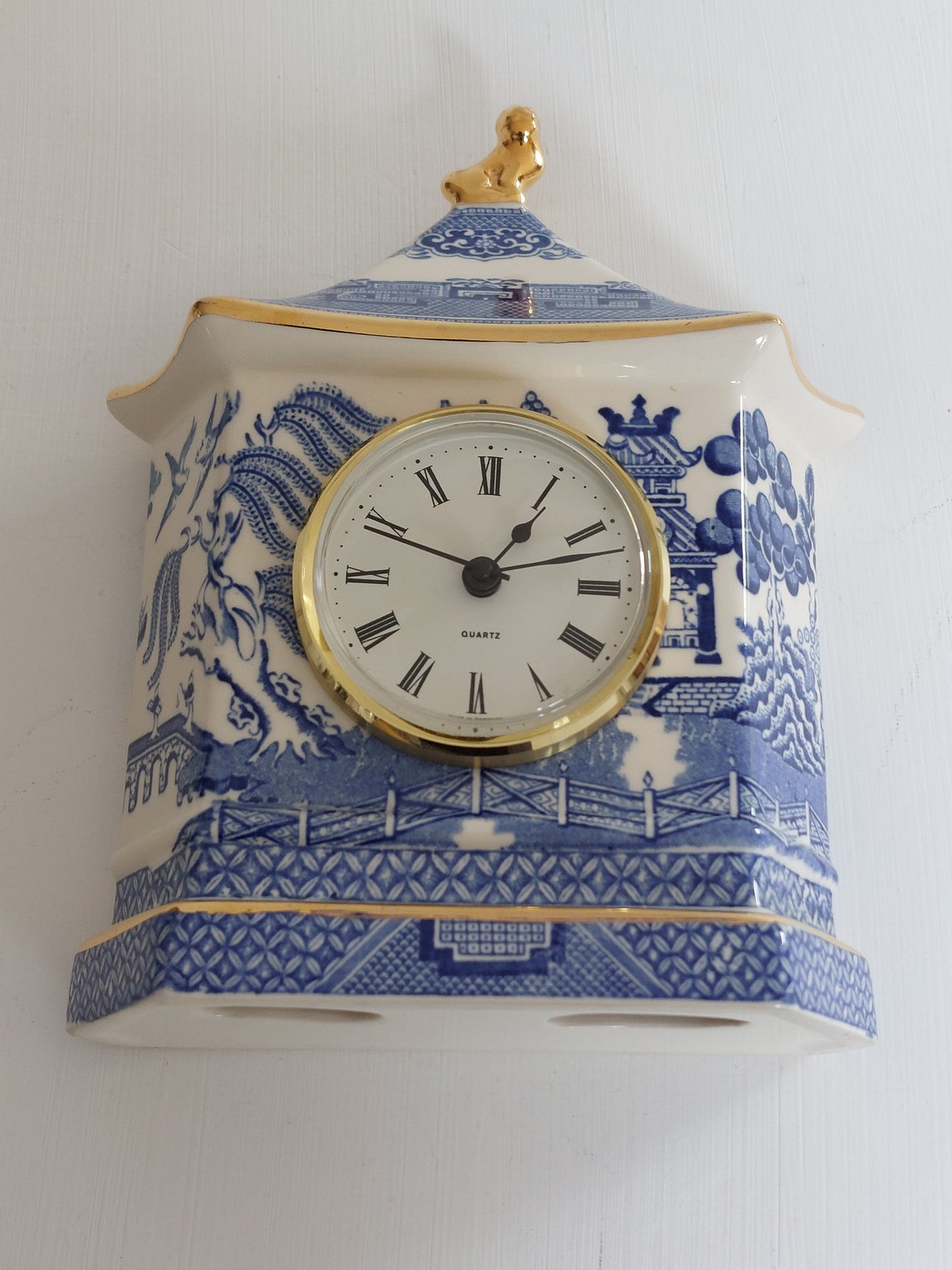 Rare "the Wedgwood Willow Pattern Clock" Danbury Mint 1996- Perfect ...