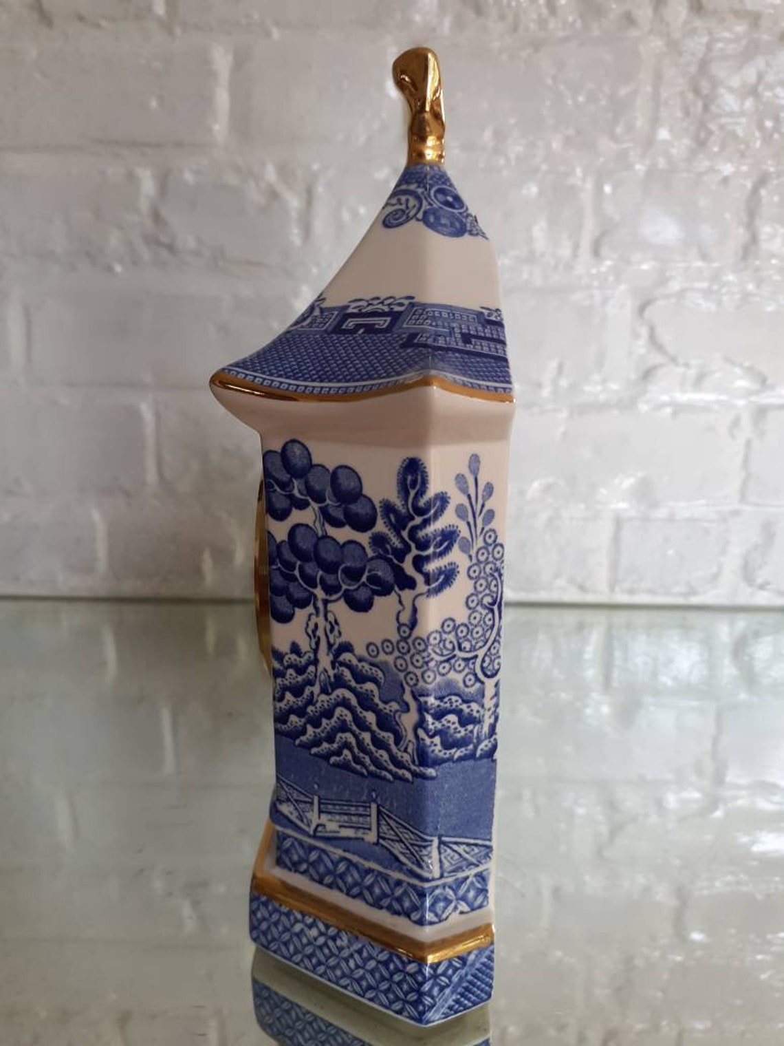 Rare Wedgwood Willow Pattern Mantle Clock Danbury Mint | Etsy