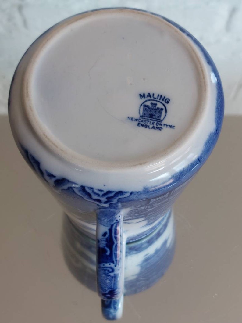 Antique Maling Pottery Blue & White Willow Pattern Small Jug - Etsy UK