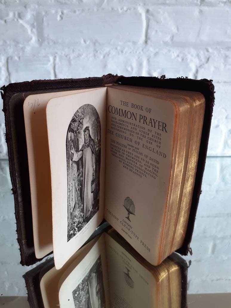 Antique Small Book of Common Prayer Hymns A&M Brown Leather Book- 765 ...