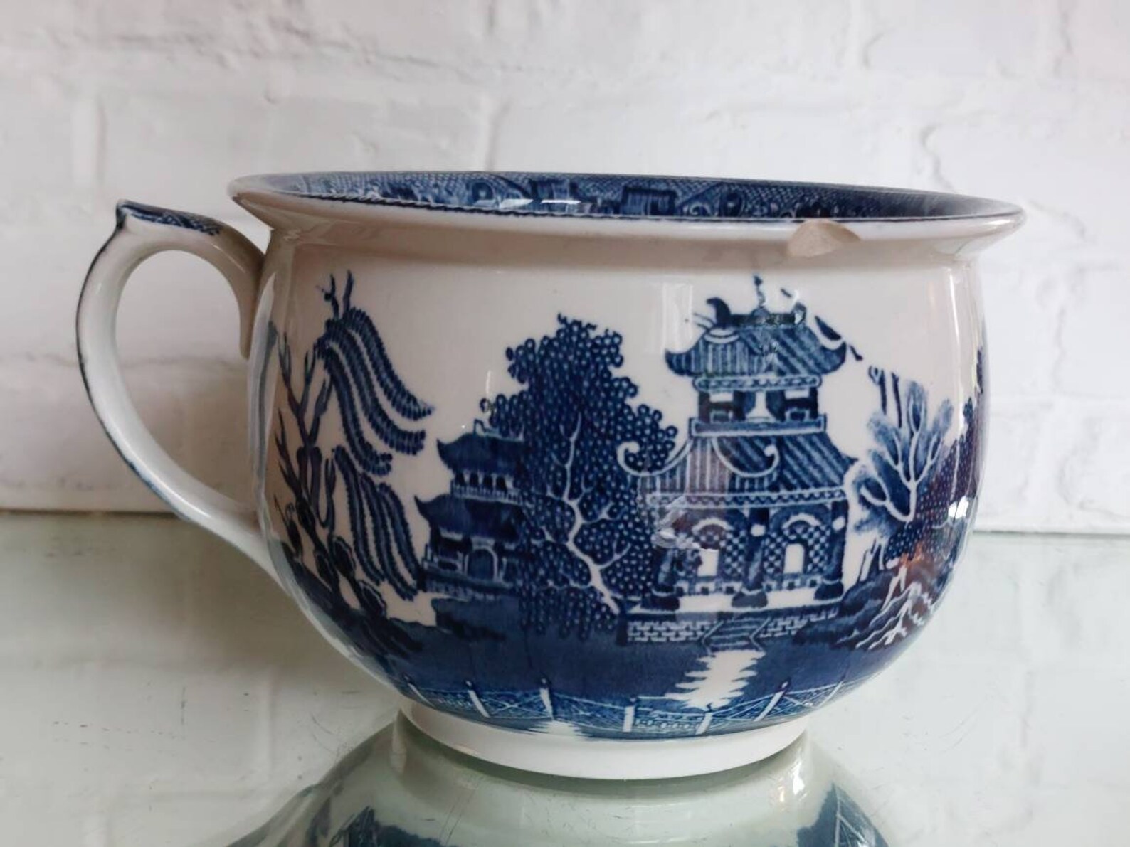 Rare Antique Maling cetem Ware Chamber Pot in | Etsy