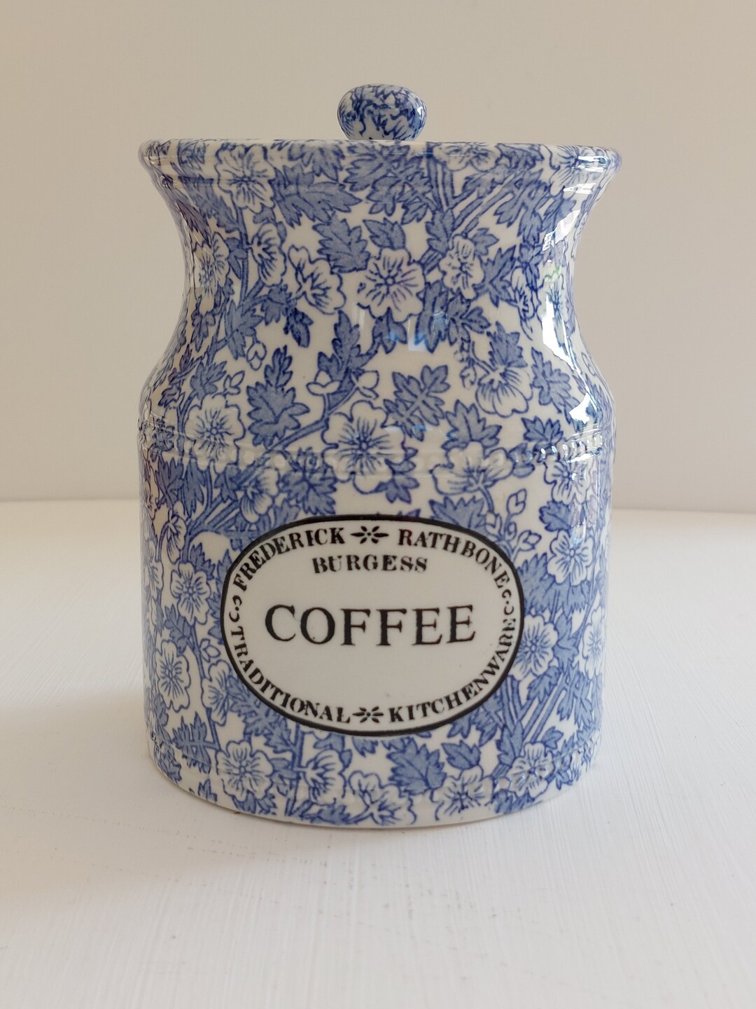 Rare Vintage Frederick Rathbone Burgess Chintz Large Coffee Storage Jar ...