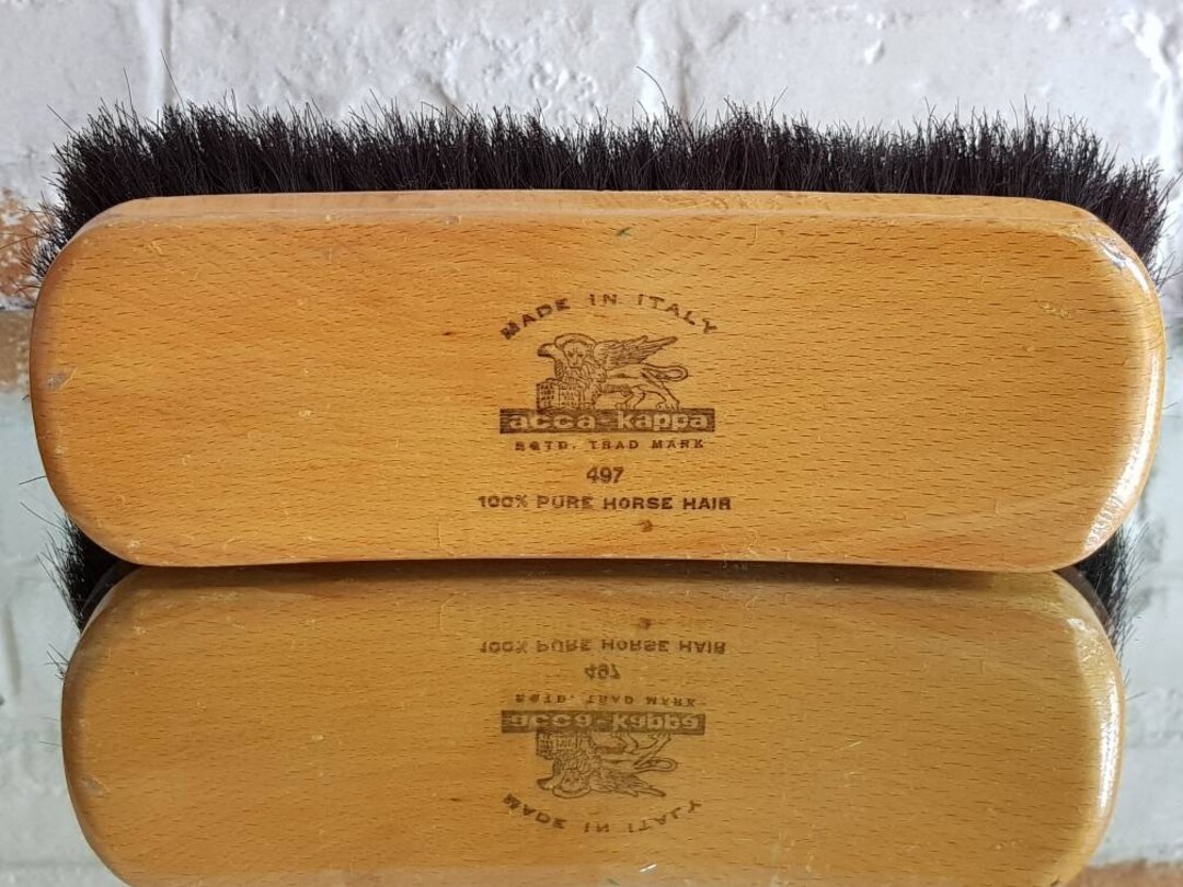 RARE Vintage LARGE Acca Kappa Shoe Shine Brush 100% Horse Hair! #497 ...