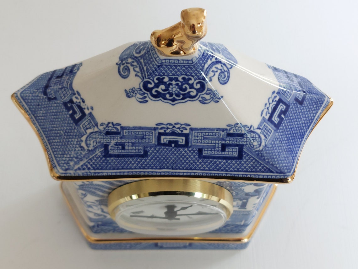 Rare "the Wedgwood Willow Pattern Clock" Danbury Mint 1996- Perfect ...