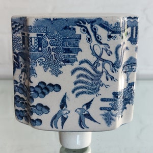 Very Rare Antique Willow Pattern Lidded Tea Caddy- Canister C1820- 1860 ...