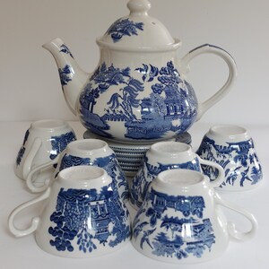 Churchill England "willow" Pattern 12 Pieces Coffee/ Tea Set- Perfect ...