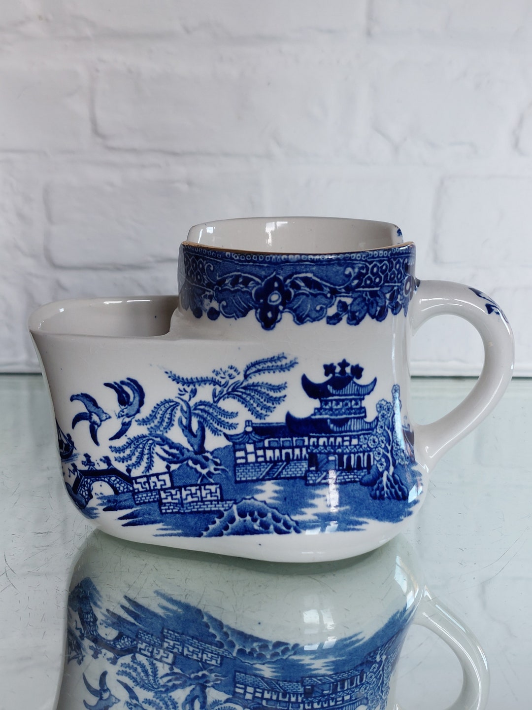 Rare Collectible Burleigh Ware blue Willow Pattern - Etsy