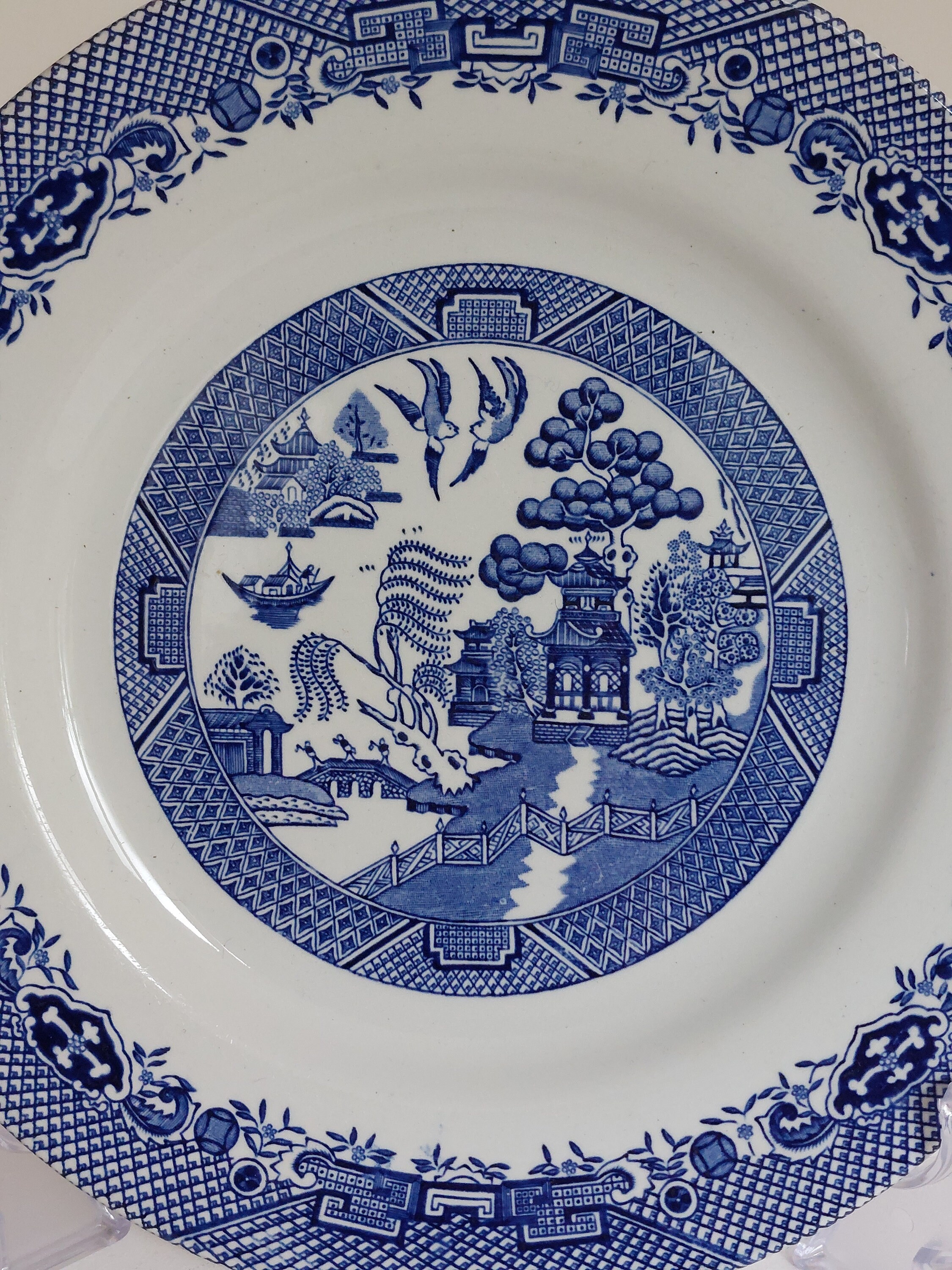 Vintage "barratts of Staffordshire" Pottery Willow Large 10" Dinner ...