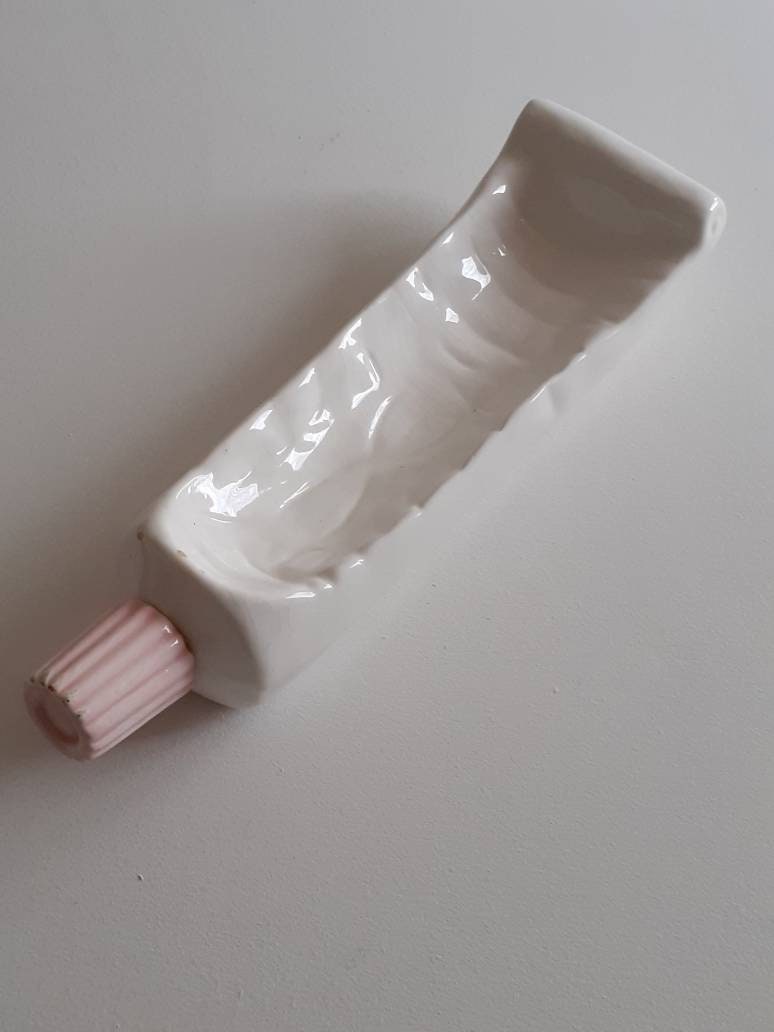 Rare Vintage LARGE Ceramic Toothpaste Holder Fun & Unusual | Etsy