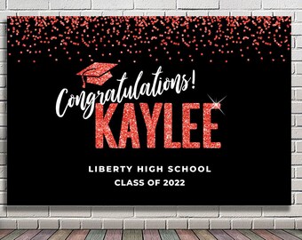 Red Black Graduation | Etsy