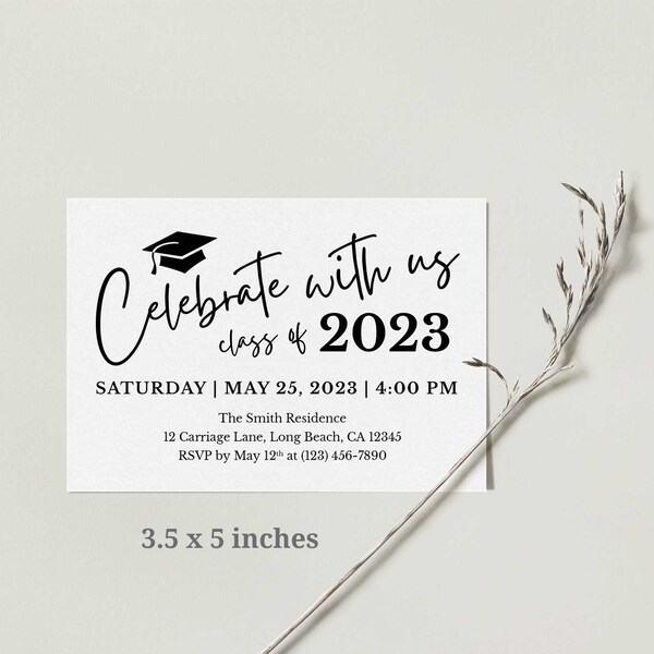 Graduation Party Mini Invitation - Etsy
